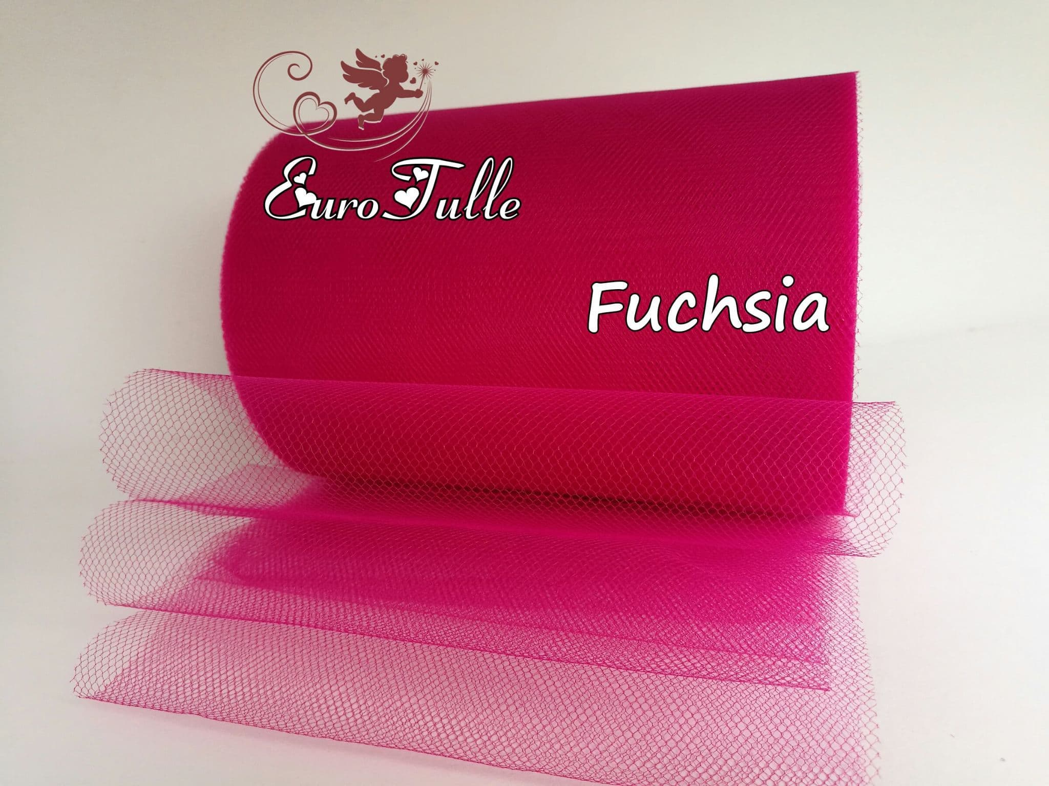 Fuchsia 100 yards Length Tulle Fabric Dress Fabric
