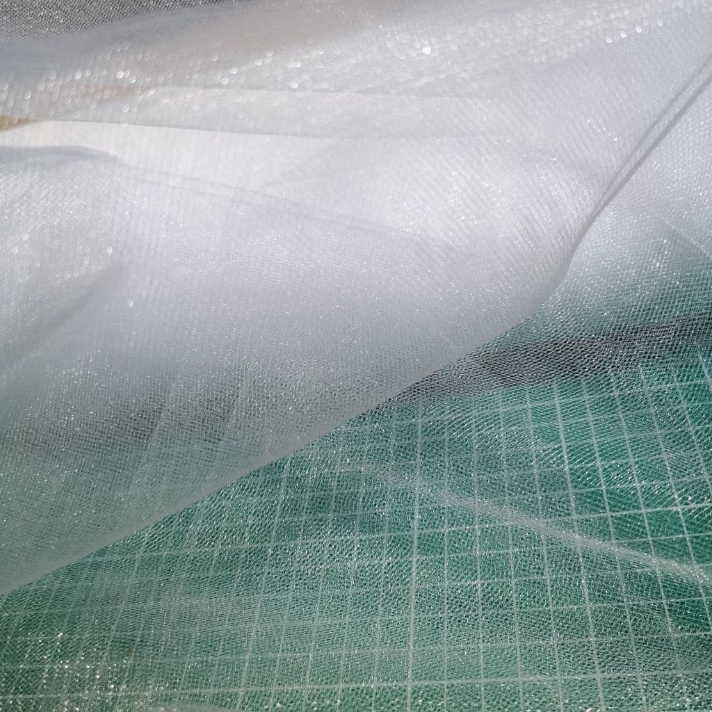 White Shimmer Soft Tulle Fabric