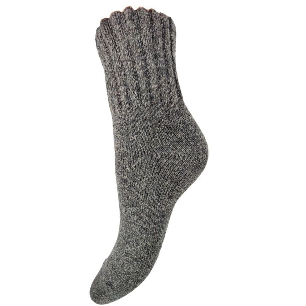 MENS THICK WOOL SOCKS WITH RIBBED CUFF MENS THICK WOOL SOCKS WITH RIBBED CUFF LIGHT GREY