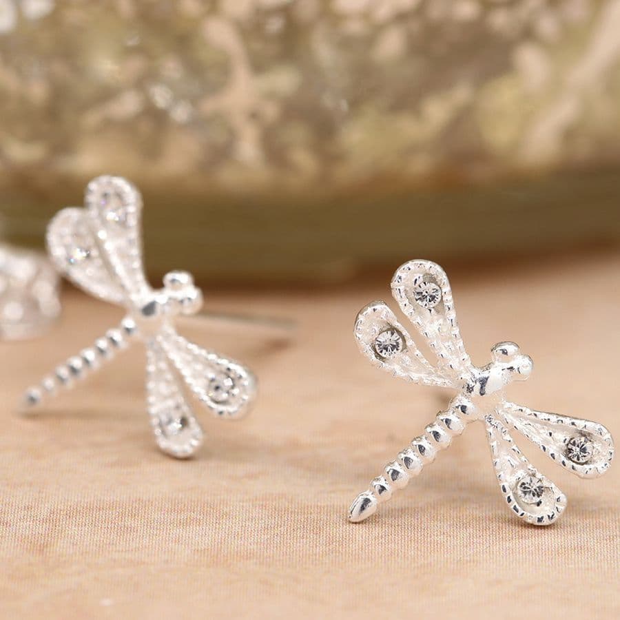 STERLING SILVER DRAGONFLY STUDS