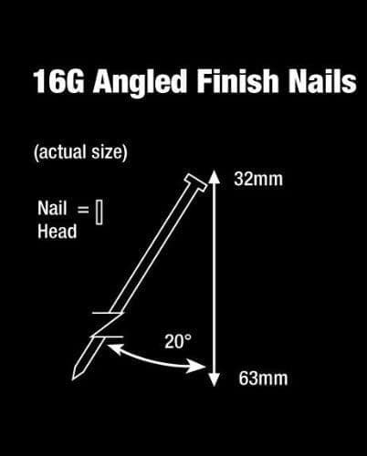 Tacwise 16G x 38mm Stainless Steel Angled Finish Nails 2 500