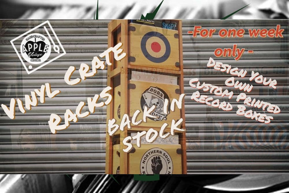 Apple Vintage Retro Record Boxes & Wooden Crates