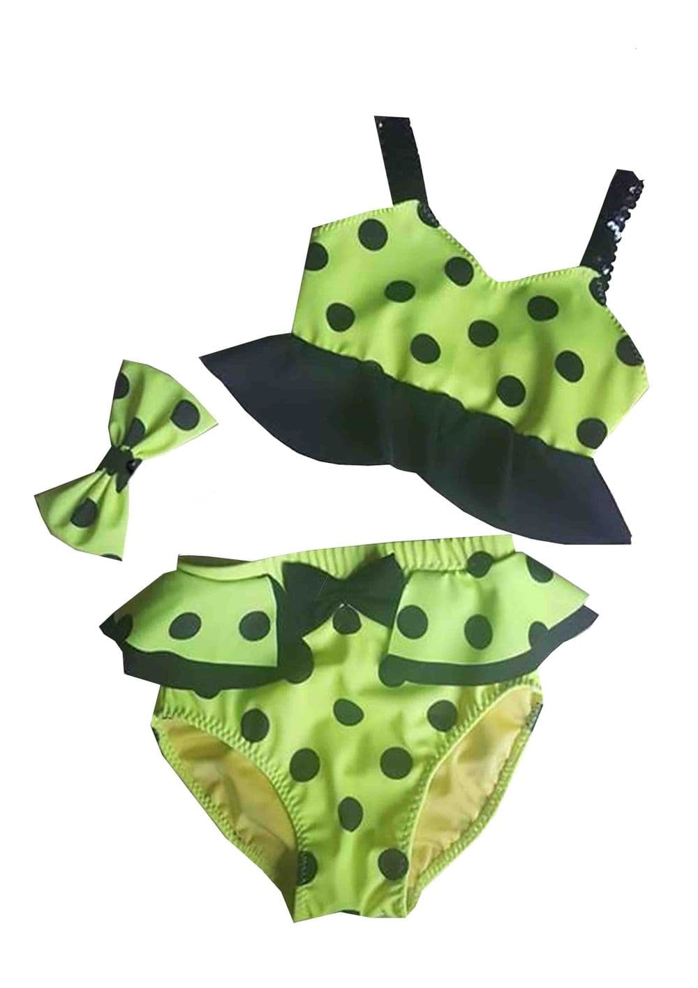 Yellow Polka Dot Bikini Set