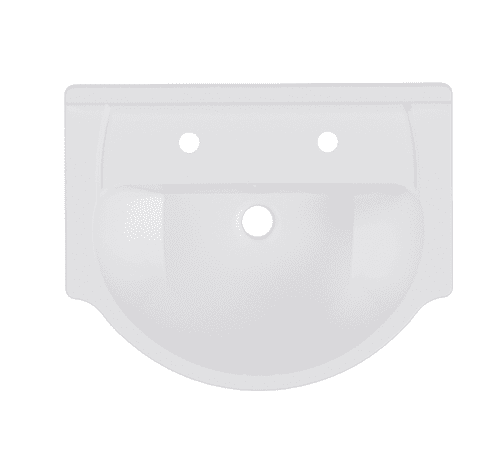 2 Tap Hole Basin Vanity Unit, Floor Standing, 550mm Wide, Ceramic Basin ...