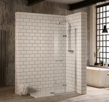Aquaglass Hinged 2 Fold Walk in Shower Screen