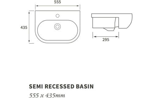 Aquila Semi Recessed Basin