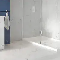 B8 Walk In Shower Screen with Flipper Return Panel