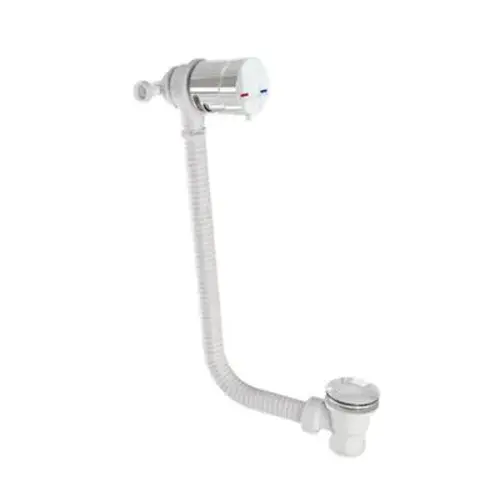 Bath Mixer Filler Tap with Push Button waste WRAS approved Chrome