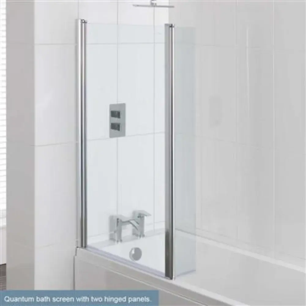 Beaufort 6mm 1400 x 850mm L-Shaped Bath Screen - Chrome Profiles