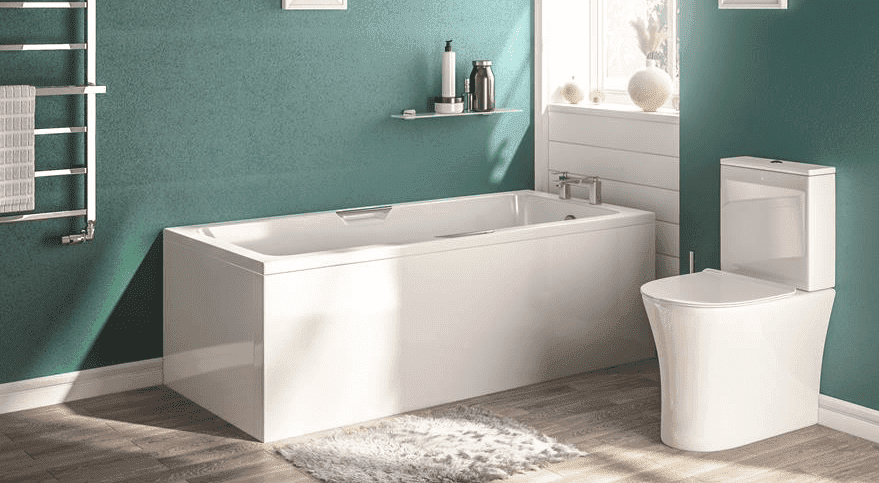 Beaufort Portland 1700 x 700mm Single Ended Low Level Bath Twin Grip