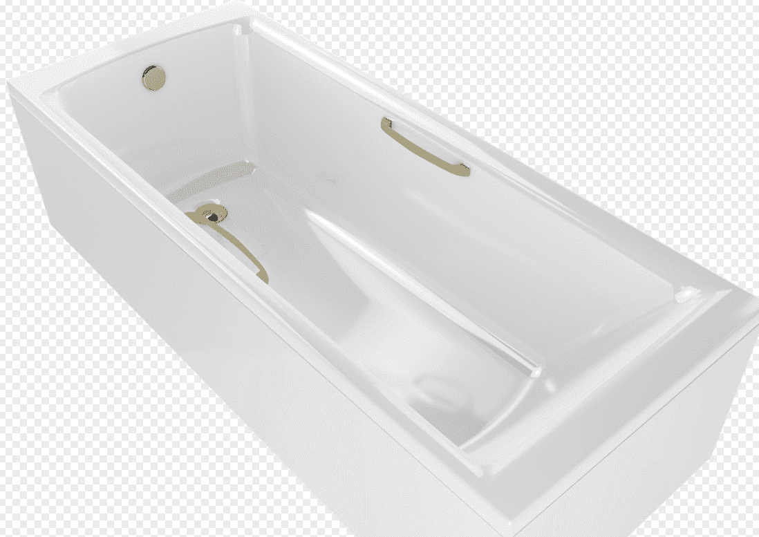 Beaufort Rockall 1650 x 700mm Single Ended Twin Grip Bath
