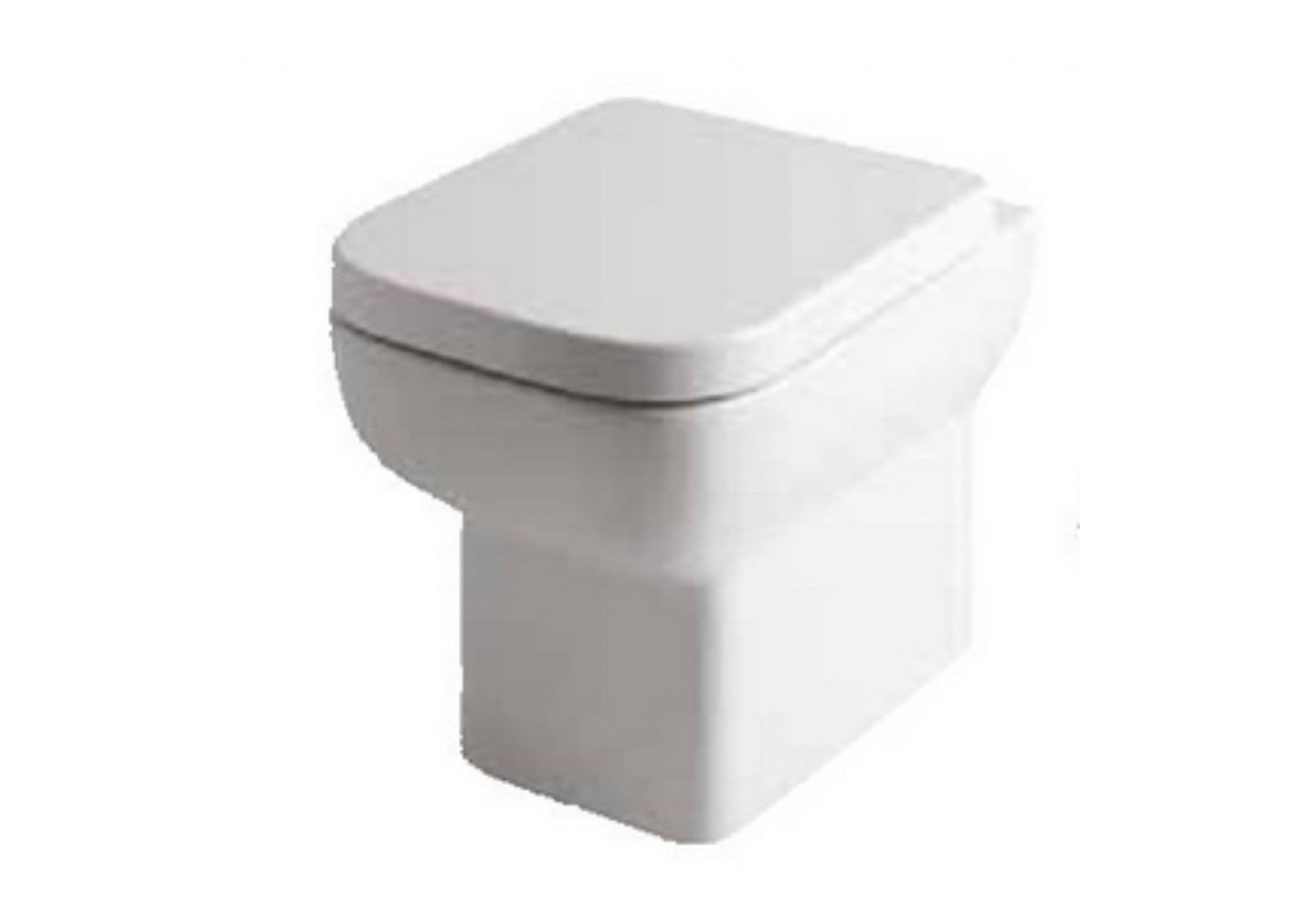 Bijou Comfort Height Back To Wall Rimless WC Pan & Soft Close Seat - White