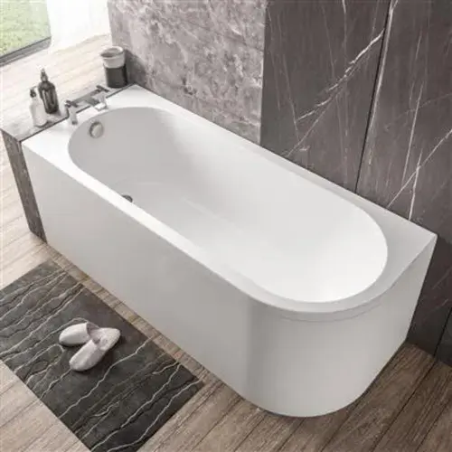 Biscay Single Ended SE Left Handed LH 1700 x 700 x 440mm 5mm Bath - White