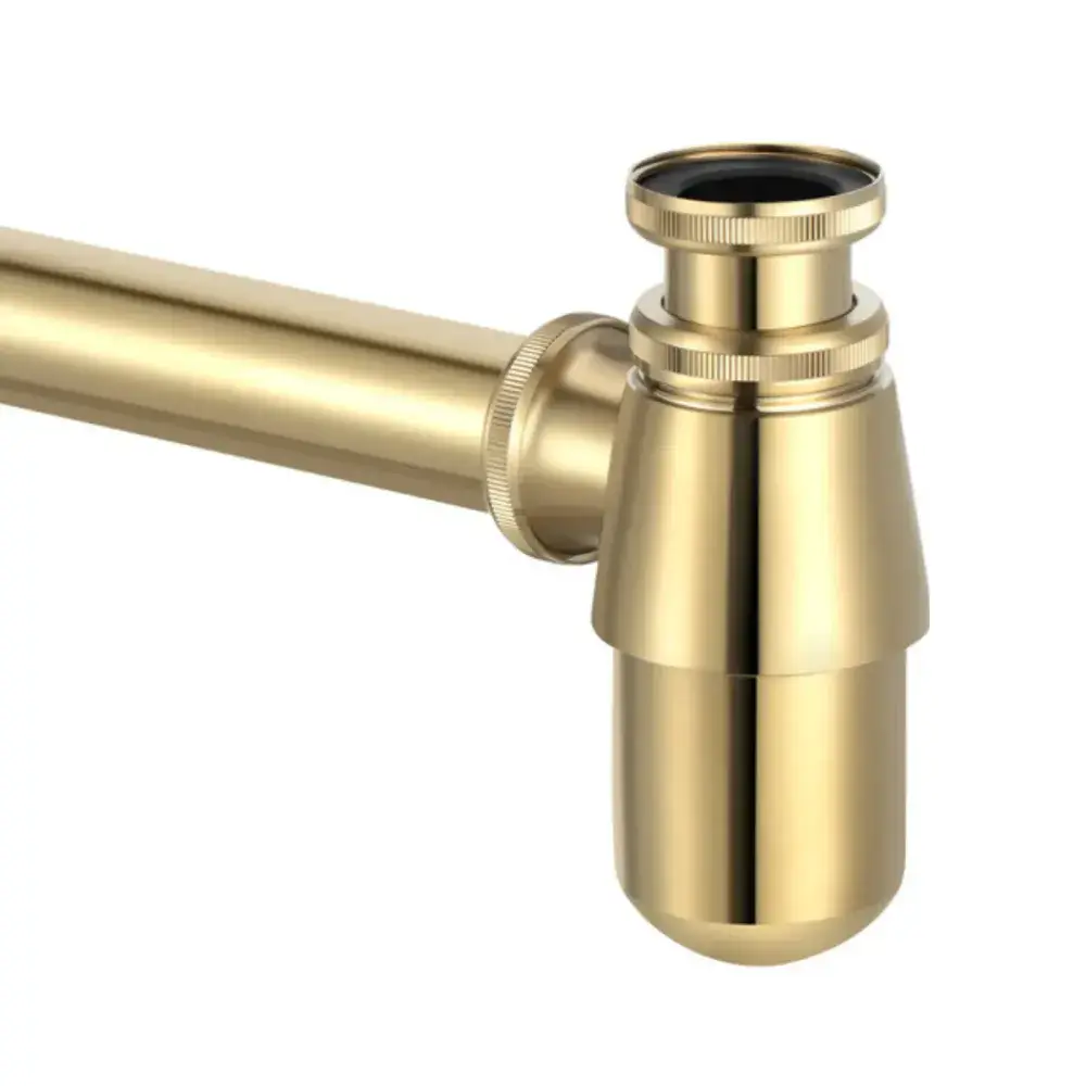 Brushed Brass Classic Round Basin Bottle Trap