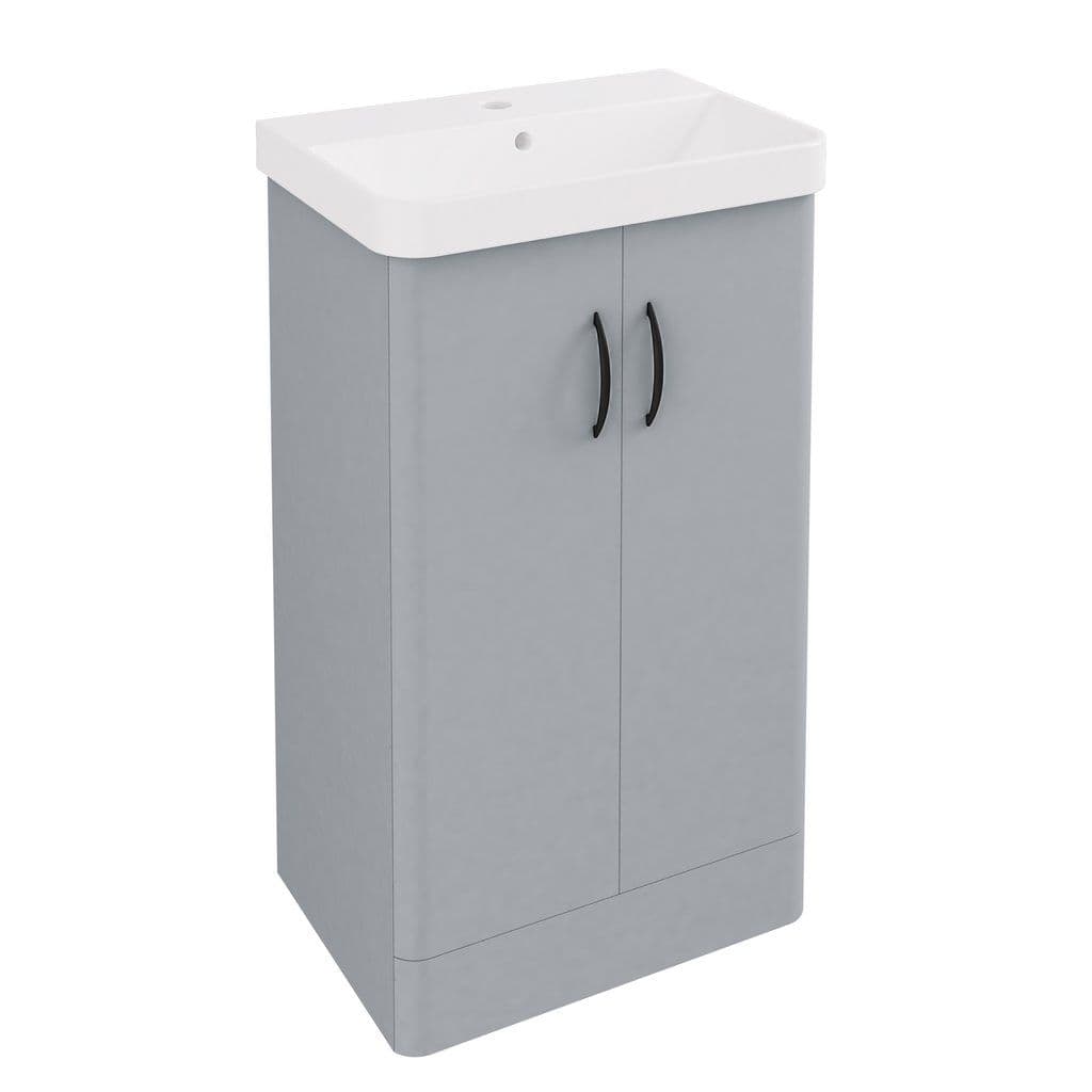 Cavone II 500mm Basin Unit Matt Grey with Ceramic Basin
