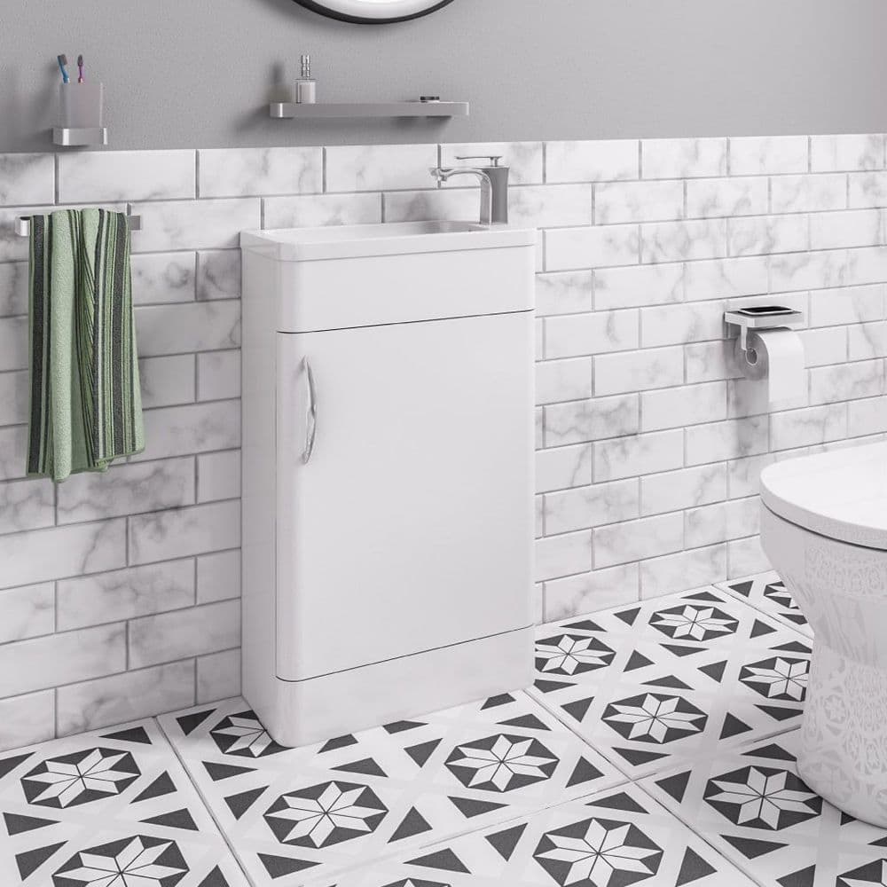 Cavone Slimline Bathroom Basin Unit Gloss White