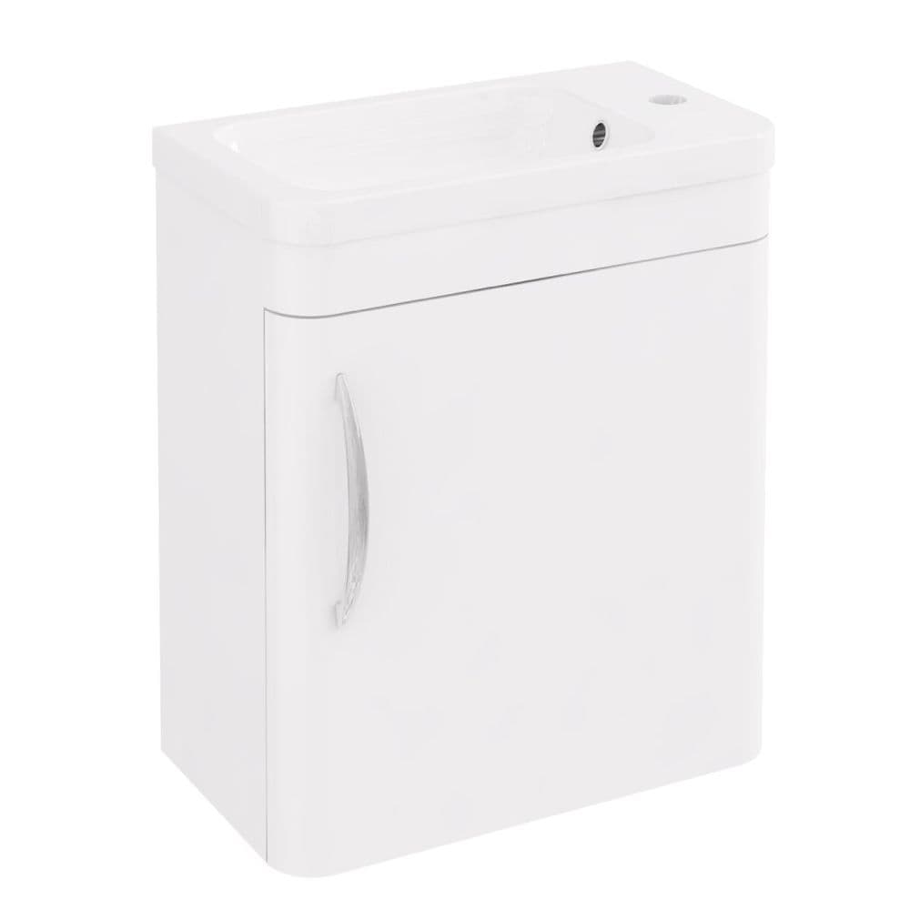 Cavone Slimline Bathroom Basin Unit Wall Hung White Gloss