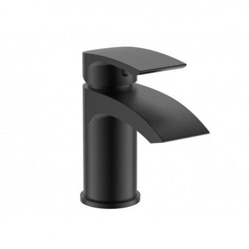 Chloe Matt Black Basin Mono Mixer & Slotted Sprung Basin Waste