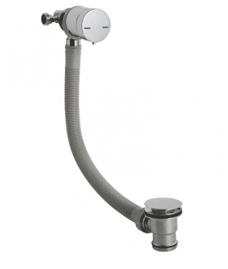 Chrome Bath Overflow Filler With Sprung Waste No operating valve required