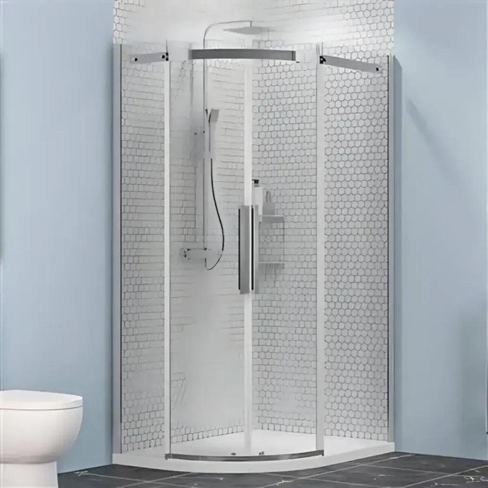 Corniche 2000 Chrome 8mm Offset Quadrant Shower Enclosure