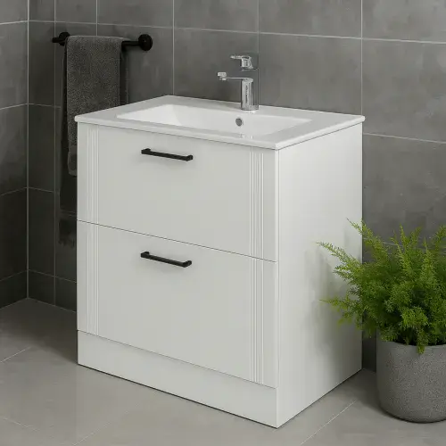 Cranham 1000mm Floorstanding Vanity Unit Matt White inc Basin