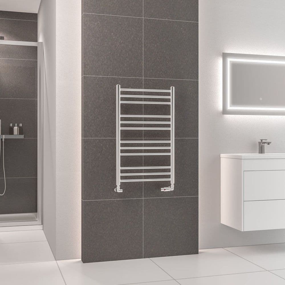 Eastbrook Corinium Round Straight Towel Radiators - Chrome - Various Sizes