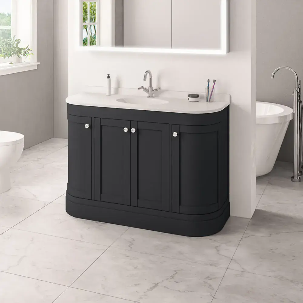 Eastbrook Hardwick Single Bowl 120cm Vanity Unit Matt Anthracite