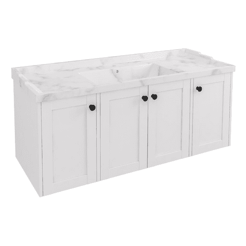 Eastbrook Hardwick Square 120 CM Wall Hung Vanity Unit Matt White
