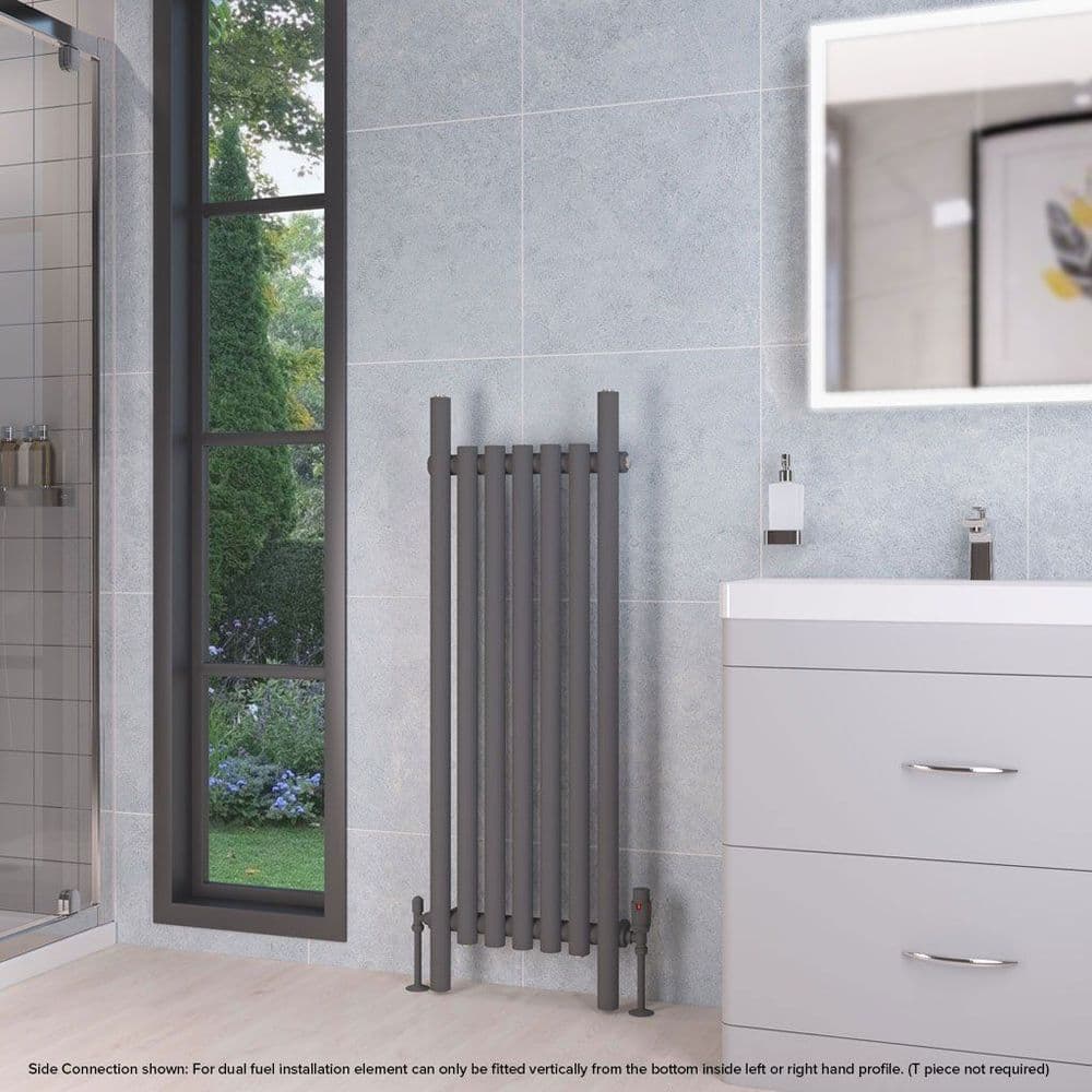 Eastbrook Lambourne Single Designer Radiator - Matt Anthracite ...