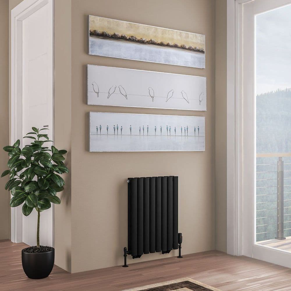 Eastbrook Tunstall Double Designer Radiator - Matt Black - Various Sizes