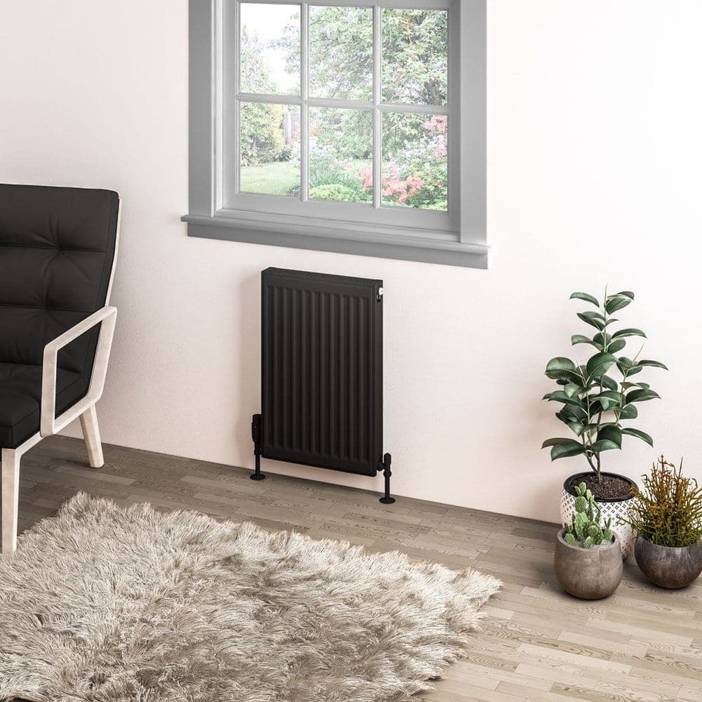 Eastbrook Type 11 Compact Single Panel Radiator - Matt Black - Various ...