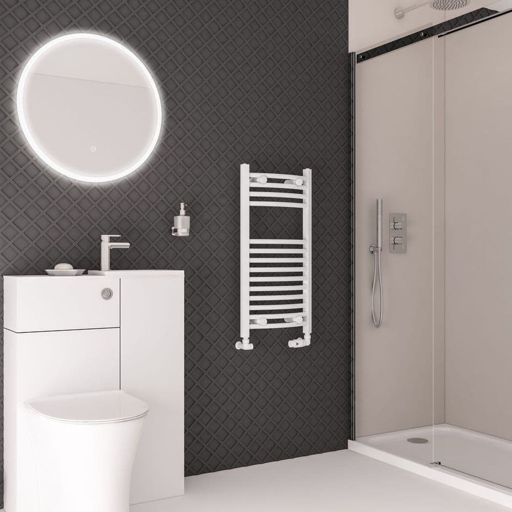 Eastbrook Wingrave Curved Towel Radiators - Gloss White - Various Sizes
