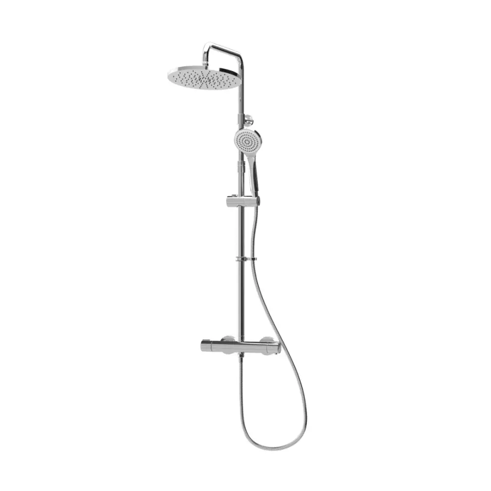 Enzo Dual Outlet Safe-Touch Thermostatic Shower with Telescopic Riser Kit