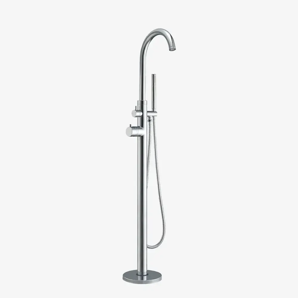 Floor Standing Thermostatic Mono Bath Shower Mixer BSM Tap - Chrome