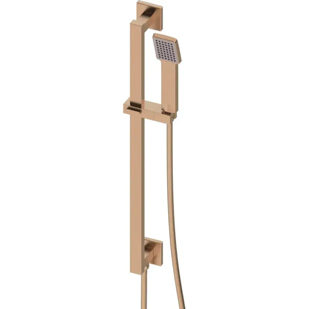 Florida Square Riser Rail Kit w/Elbow & Handset - Brushed Bronze