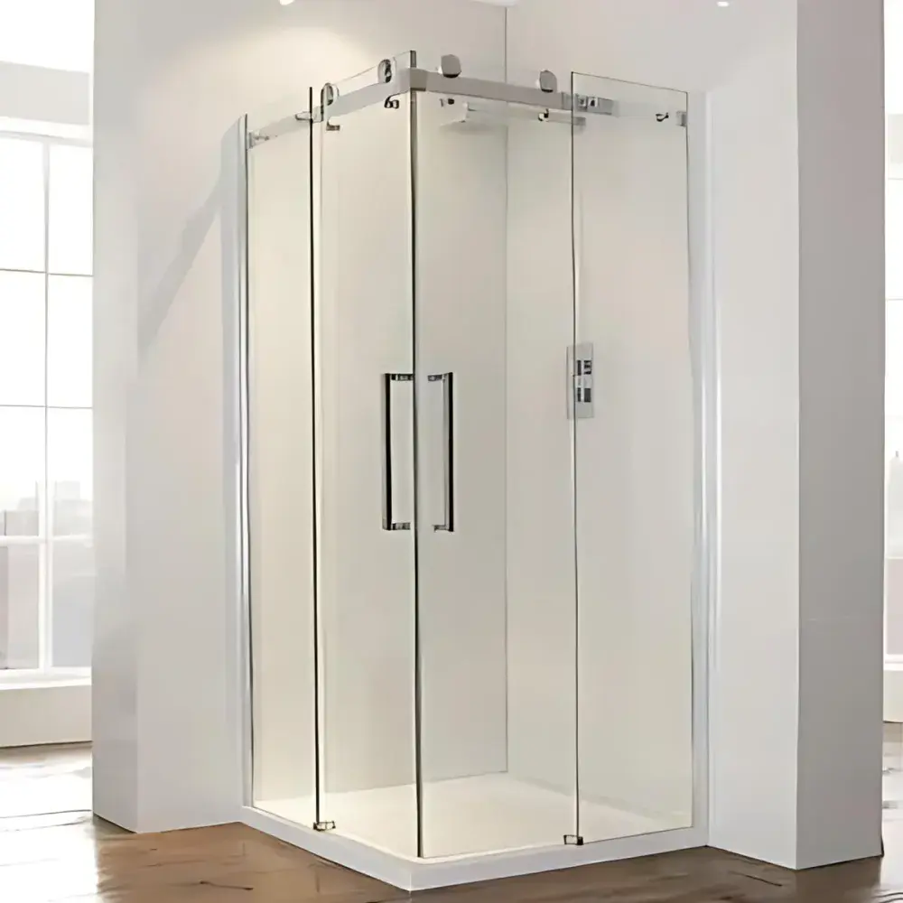 Frameless Corner Entry Shower Enclosure 900 x 900mm