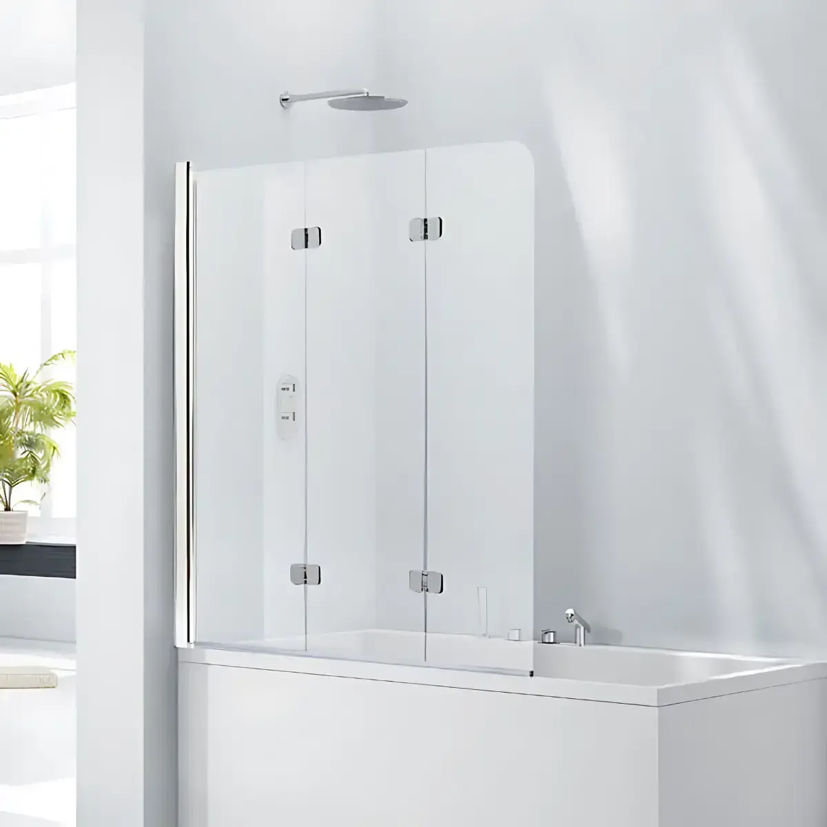 Folding bath shower screen store