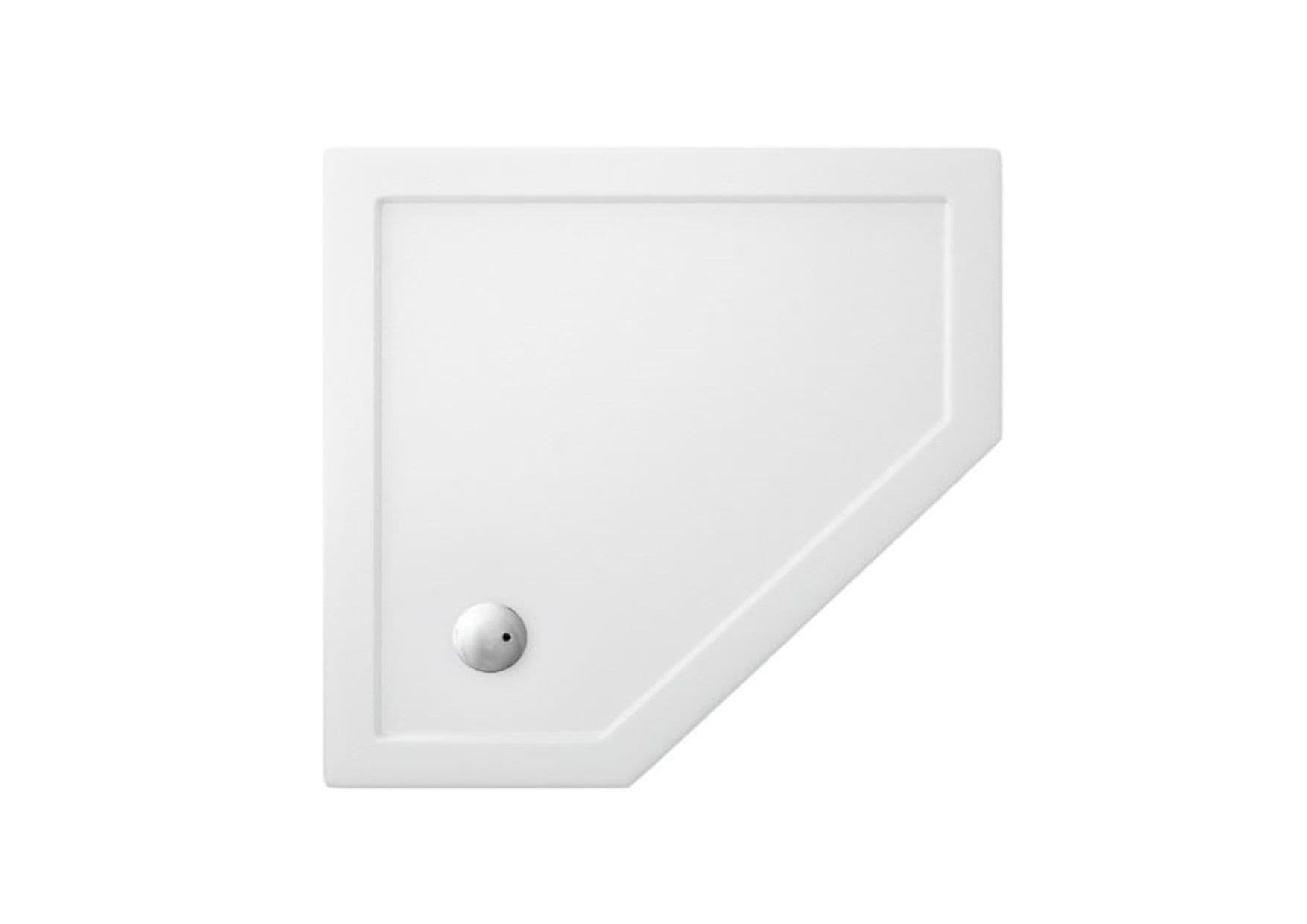 Frontline Aquaglass Purity Hinged Door Pentagonal Enclosure - Chrome ...