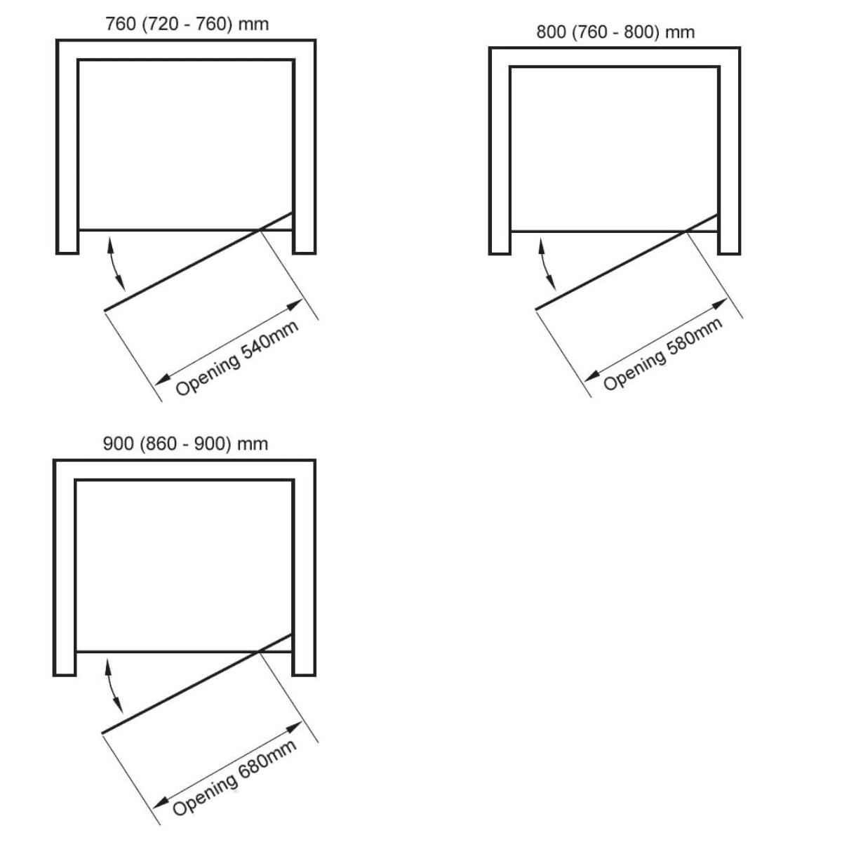 Frontline Aquaglass Purity Pivot Door Enclosure - Various Width/Colour