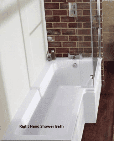 Frontline Blok L Shape Shower Bath inc Bath Panel and Bath Screen LH or RH