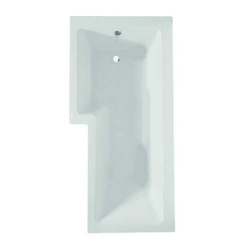 Frontline Blok L-Shape Square Shower Bath Pack with Chrome Screen & Panel