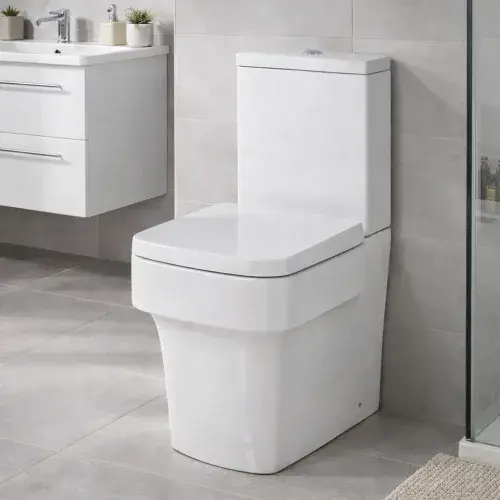 Frontline F60 Classic Toilet - Flush-to-Wall with Soft-Close Quick ...
