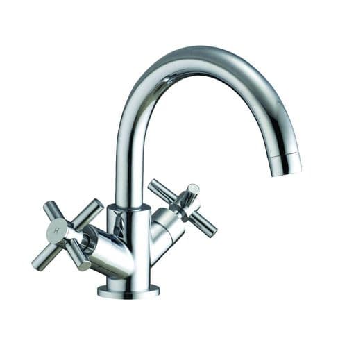 Frontline Fusion Mono Basin Mixer Tap With Swivel Spout And Click Clack ...