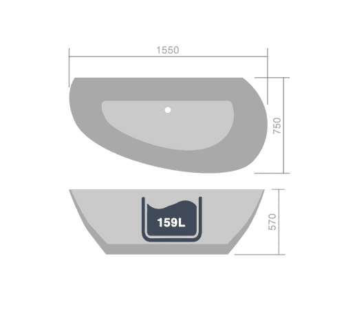Frontline Lydia Luxury Double Skinned Modern Freestanding Bath