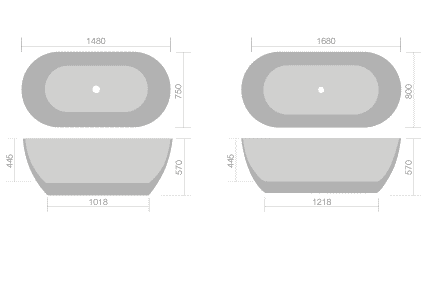 Frontline Summit Luxury Double Skinned Modern Freestanding Bath Various ...
