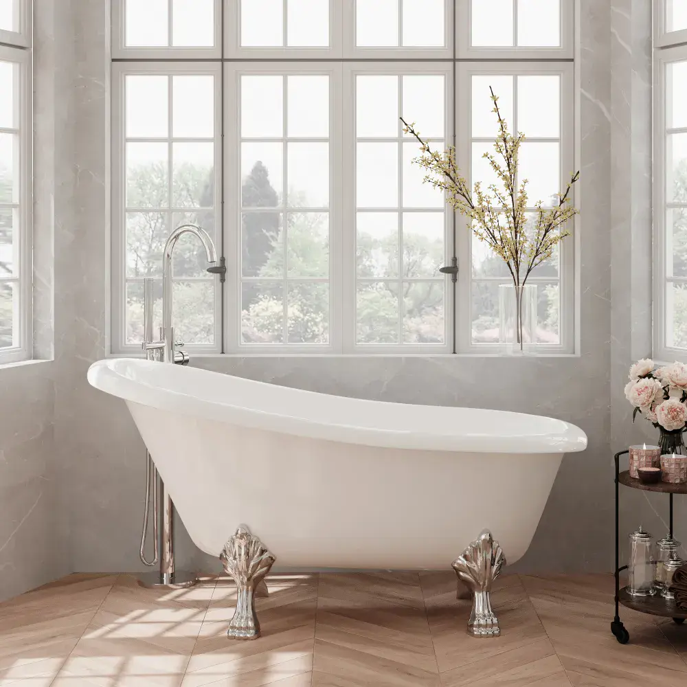 Gotland Slipper Freestanding Bath & Feet 1500mm