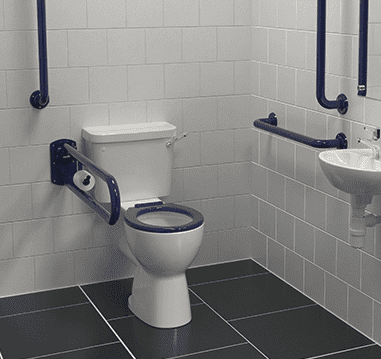 Icare Disabled Close Coupled Raised Height Toilet Lever Cistern