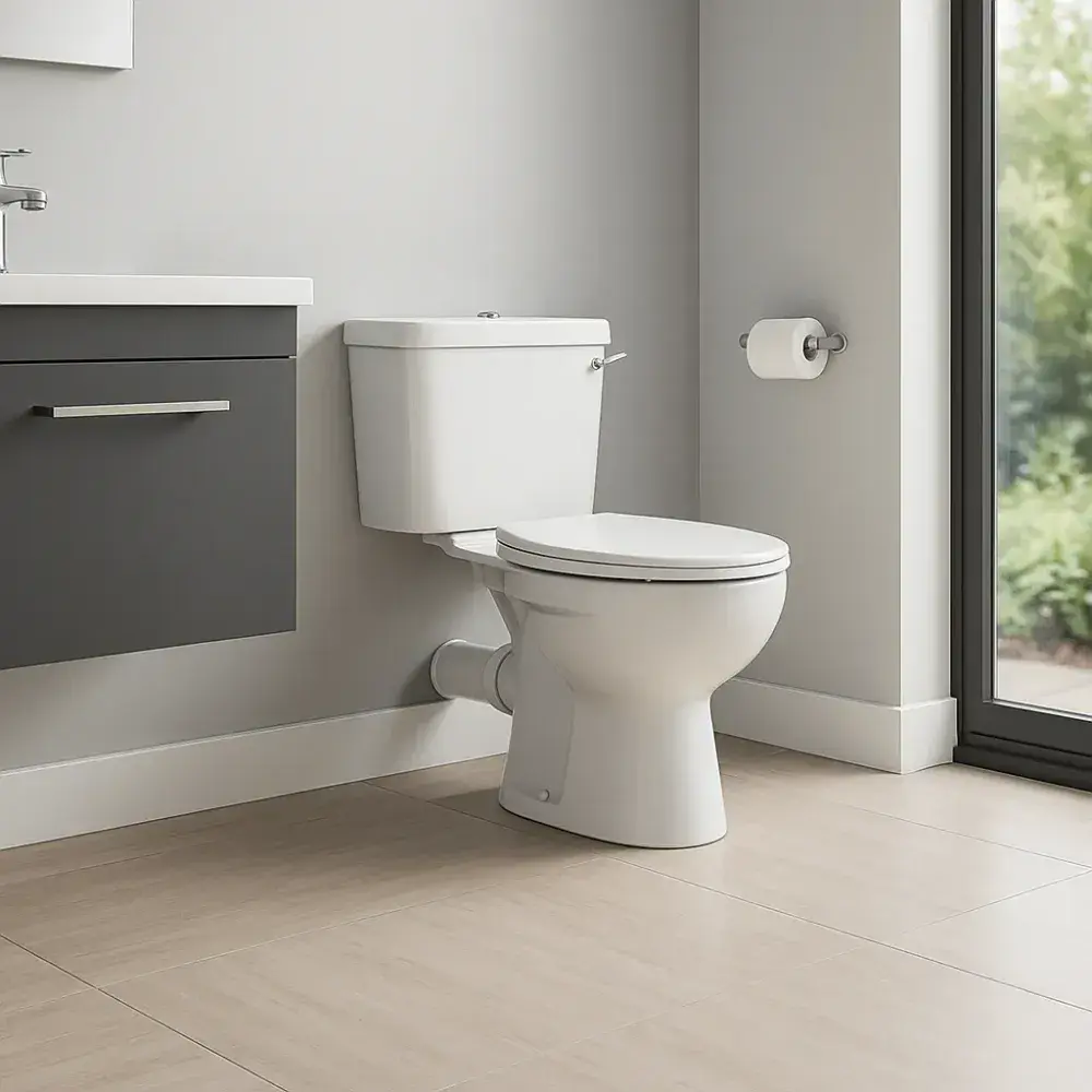 Icare Disabled Close Coupled Raised Height Toilet Lever Cistern