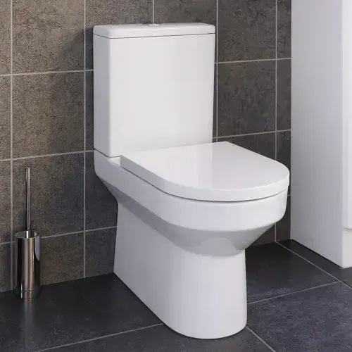 Kenley Back to Wall Close Coupled Rimless WC and Soft close Seat with ...