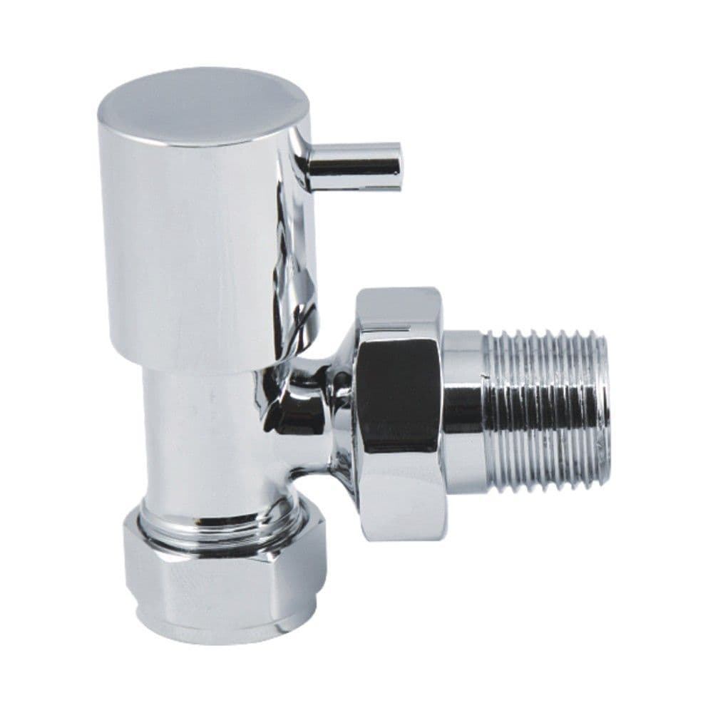 Lever Chrome Angled Radiator Valves Pair